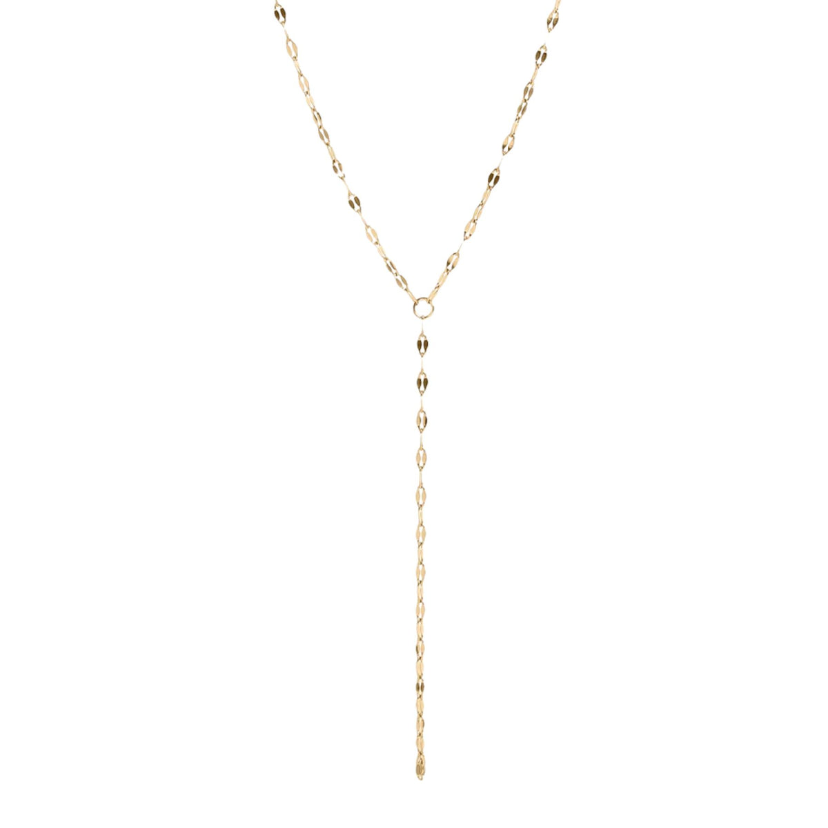 Dainty Lariat Necklace: Gold – Vilah Bloom